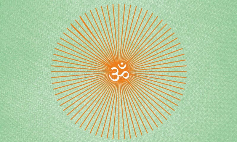 Om Design Pattern Back Ground Green Stock Vector - Illustration of ...