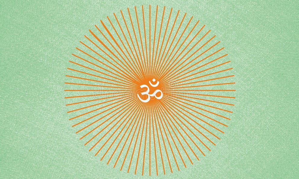 Om Design Pattern Back Ground Green Stock Vector - Illustration of ...