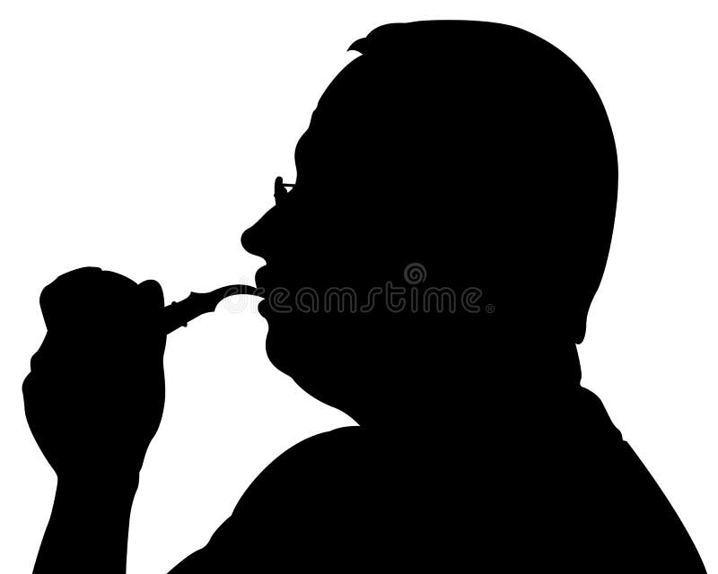 Om een pijp te roken vector illustratie. Illustration of ...