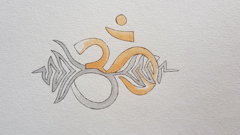 Om stock photo. Image of artwork, freehand, drawing - 105232480