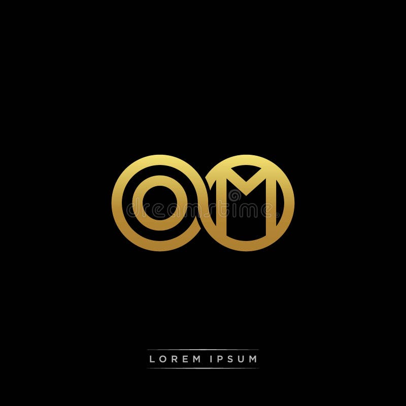 OM Initial Letter Linked Circle Capital Monogram Logo Modern Template ...