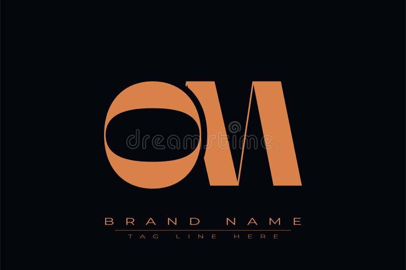 OM Initial Letter Logo Design Stock Vector - Illustration of logotype ...