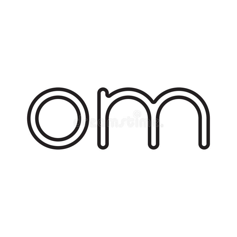 Om Initial Letter Vector Logo Icon Stock Vector - Illustration of lowercase, abstract: 207946112
