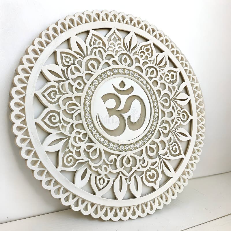Om Jali Design CNC Cut Pattern Stock Illustration - Illustration of ...