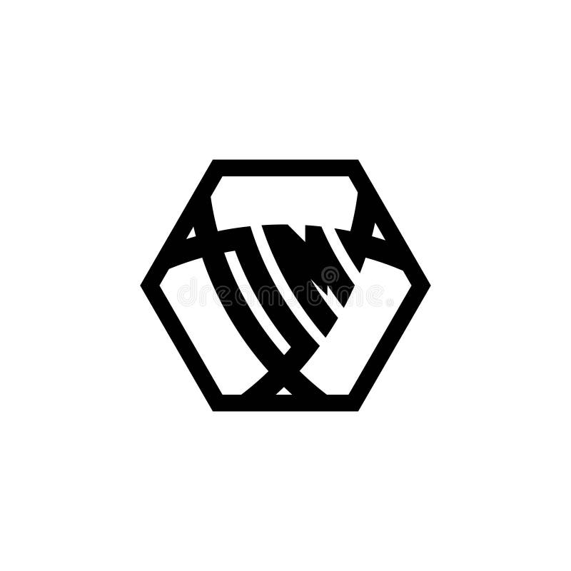 OM Logo Monogram Triangle Shield Hexagonal Style Stock Vector ...