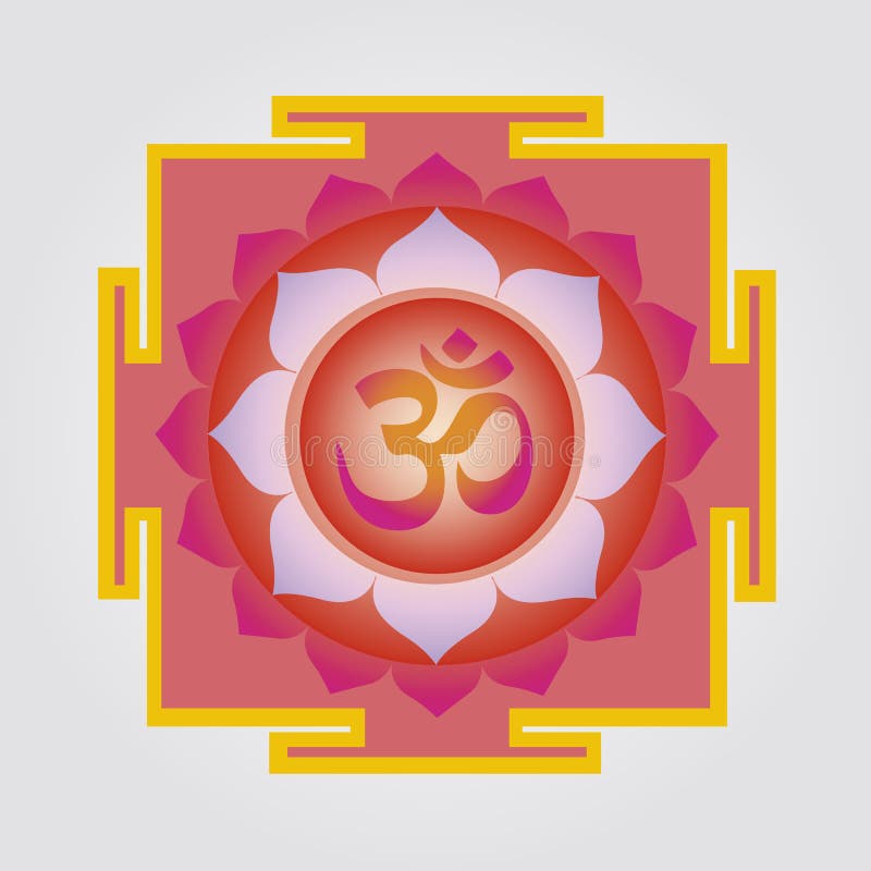 Om lotus yantra stock vector. Illustration of spirituality - 29966195