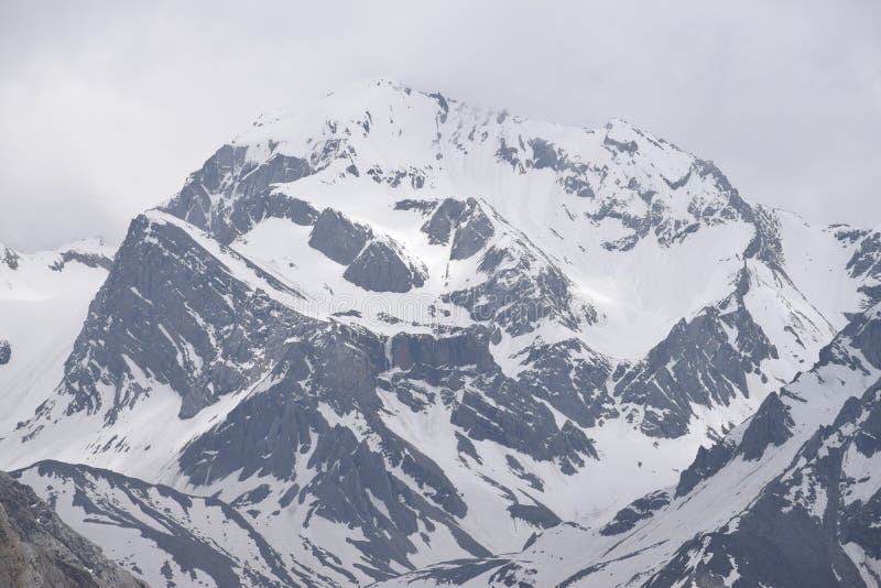 Om Parvat Mountain Hills Snow Uttrakhand Dharchula Stock Photo - Image ...