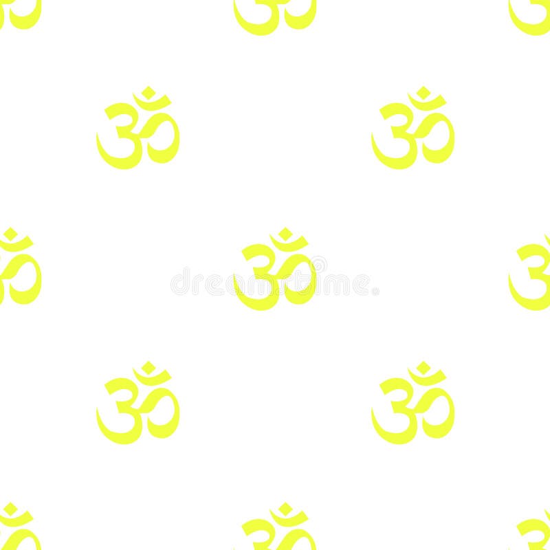 Om seamless pattern stock illustration. Illustration of meditation ...
