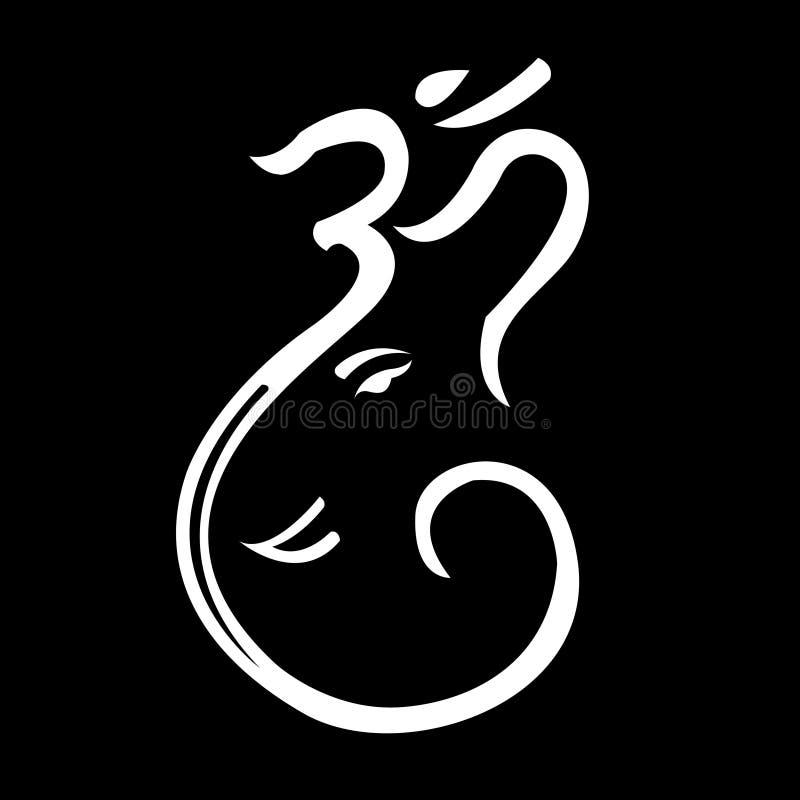 Om sign stock vector. Illustration of orient, calligraphy - 6121061