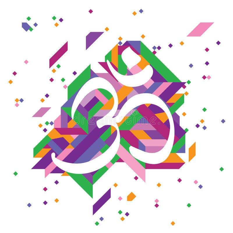 Om Sign on a Colorful Explosive Background Stock Vector - Illustration ...