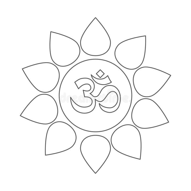 Om symbol icon stock vector. Illustration of sanskrit - 200788003