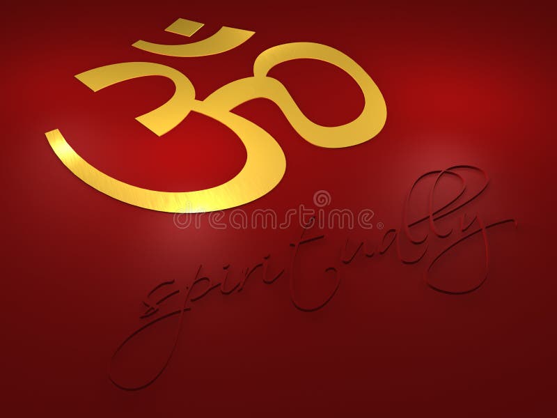 Om Symbol - Spiritually Letters Stock Illustration - Illustration of ...