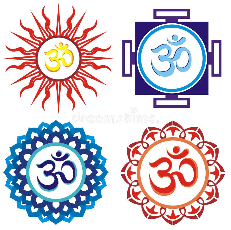 Om symbols stock vector. Illustration of paisley, design - 53949019