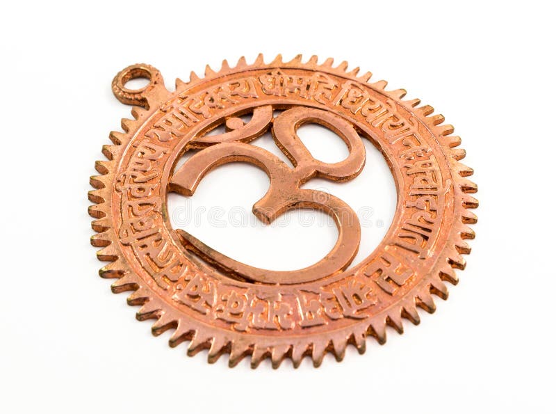 Om Symbool Op Witte Achtergrond Stock Afbeelding - Image of ...