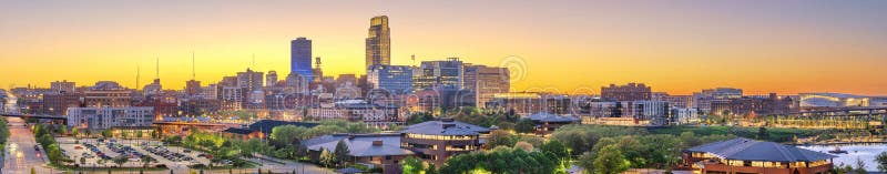 Omaha, Nebraska, USA Downtown Cityscape Stock Image - Image of modern ...