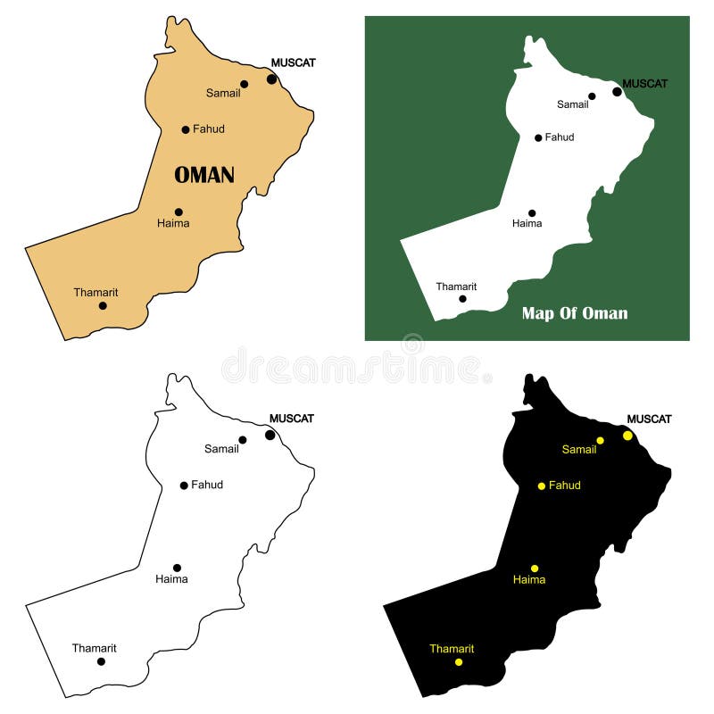 Oman country map stock vector. Illustration of muscat - 359565771