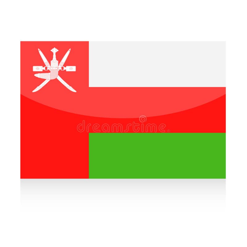 Oman Flag Vector Icon stock illustration. Illustration of banner ...