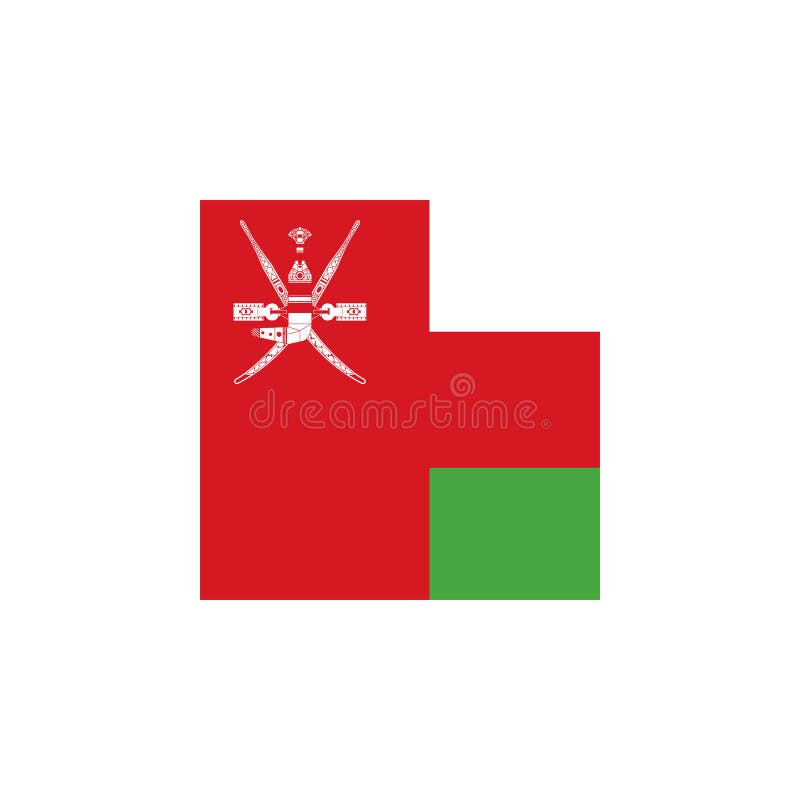 Oman Flag Vector Square Icon - Illustration. Flag of Oman Stock ...