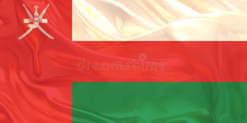 Oman Flag Waving in the Wind Stock Illustration - Illustration of ...