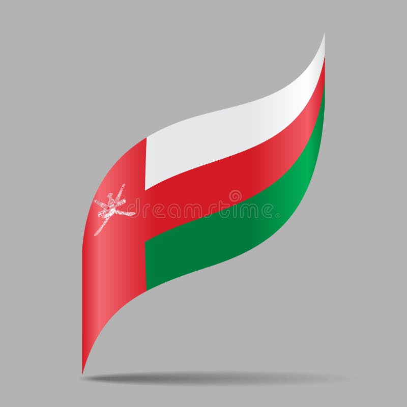 Oman Flag Wavy Background Layout. Vector Illustration. Stock Vector ...