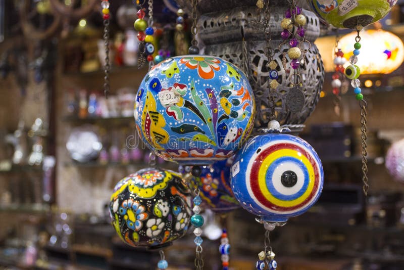 Oman Handicrafts Hand Painted with Selective Focus. Stock Image - Image ...