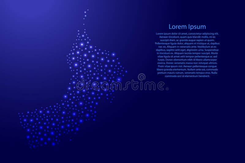 Oman Map in Geometric Polygonal,mosaic Style. Stock Illustration ...