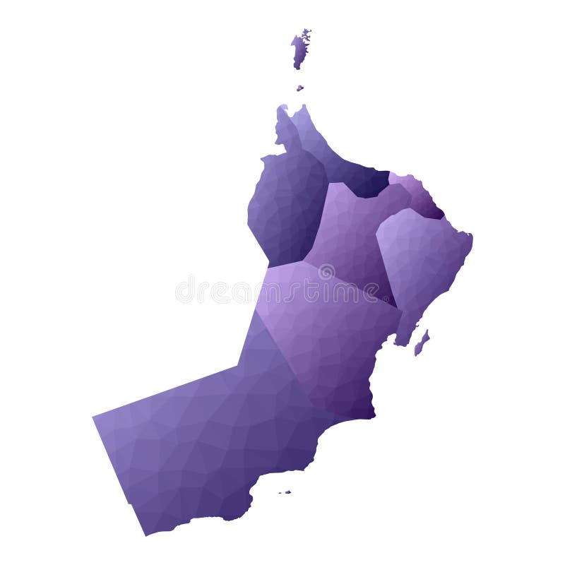 Oman map. stock vector. Illustration of country, polygon - 145230145