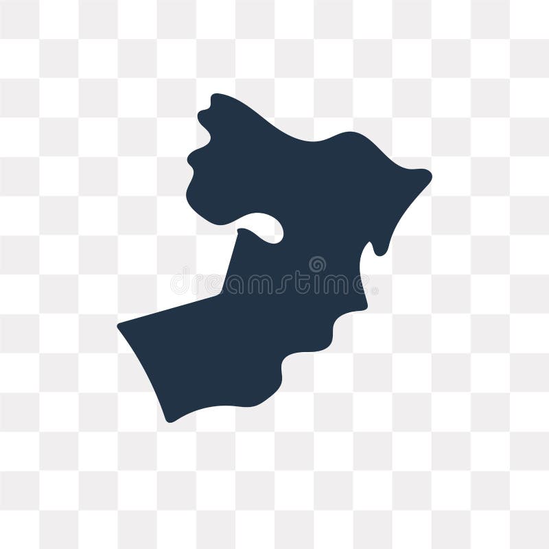 Oman Map Vector Icon Isolated on Transparent Background, Linear Stock ...