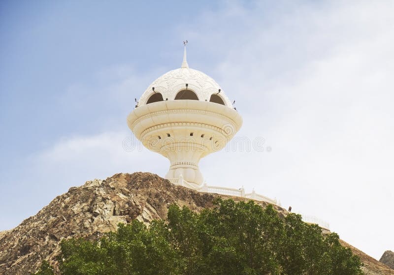 Oman. Muscat. the Observation Deck on the Mountain. Stock Image - Image ...