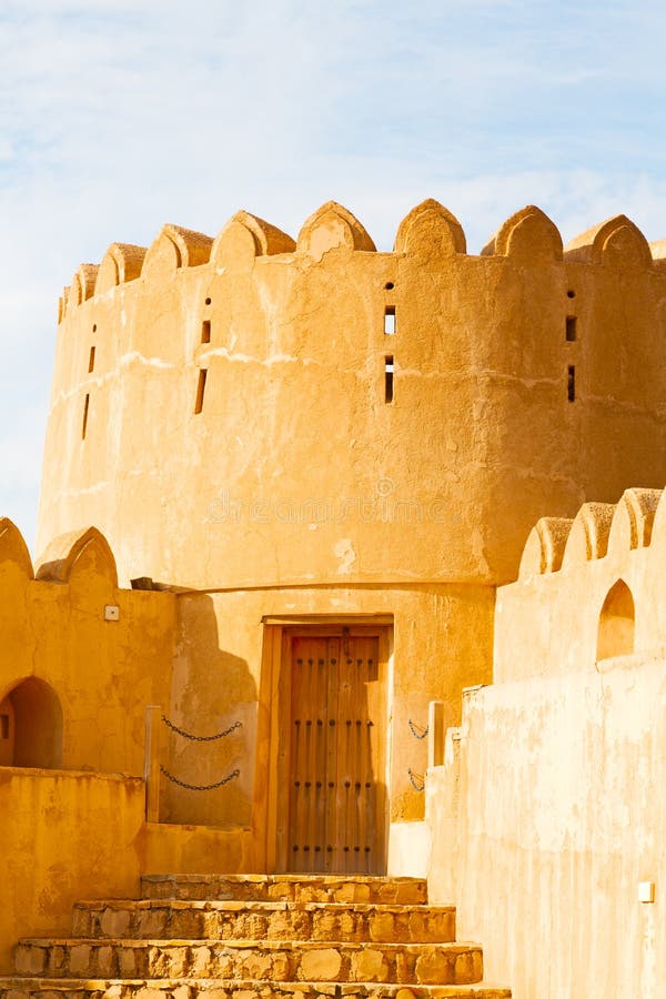In Oman Muscat the Old Defensive Fort Battlesment Sky a Stock Photo ...