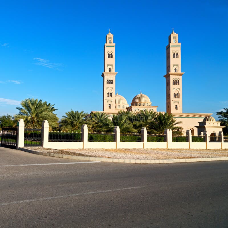 In Oman Muscat the Old Mosque Minaret and Religion in Clear Sky Stock ...