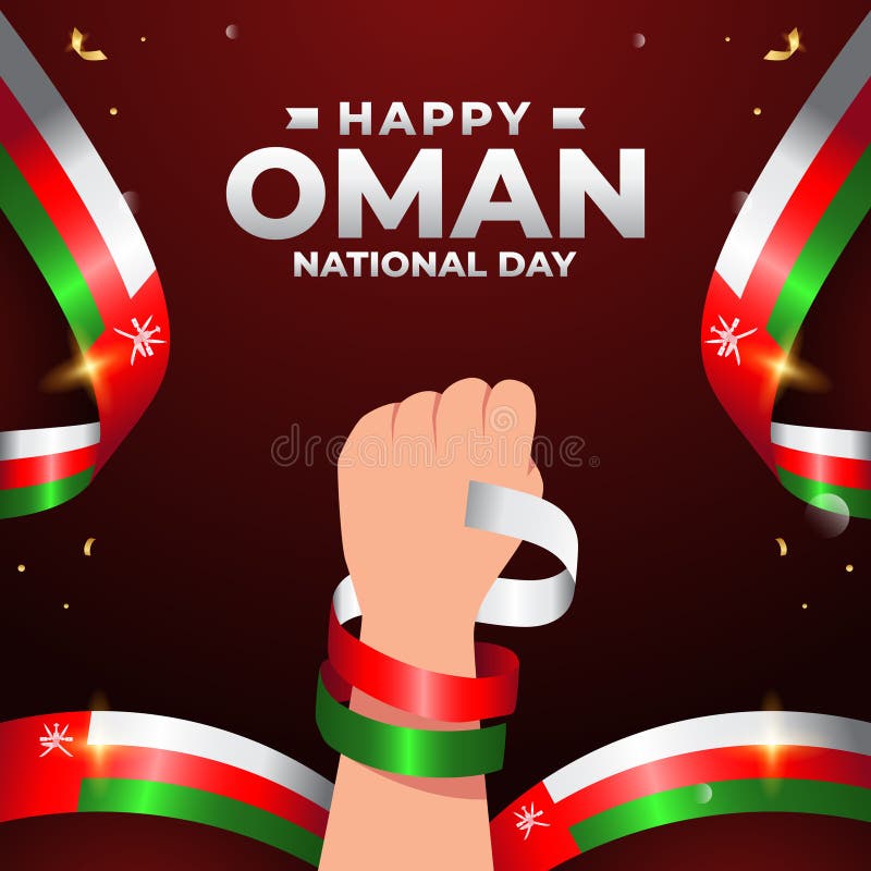 Oman National Day Design Illustration Collection Stock Vector ...