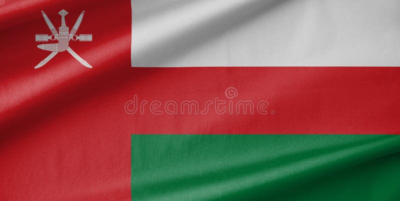 Oman National Flag Waving in the Wind Stock Photo - Image of texture ...