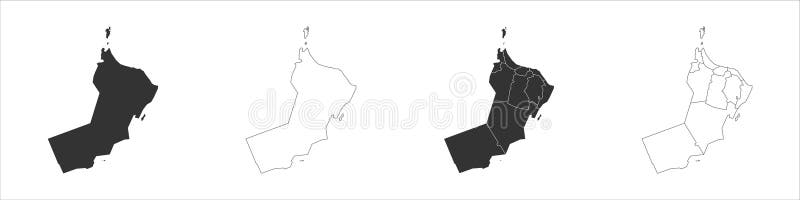 Oman Political Map of Administrative Divisions Stock Illustration ...