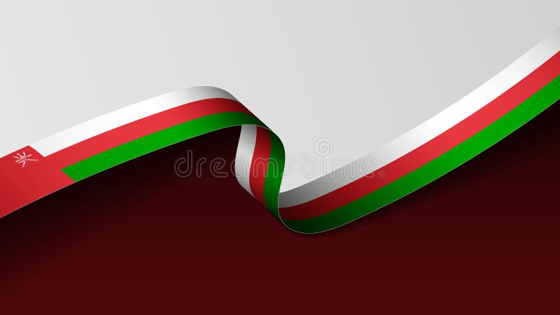 Oman Ribbon Flag Background Stock Vector - Illustration of white ...