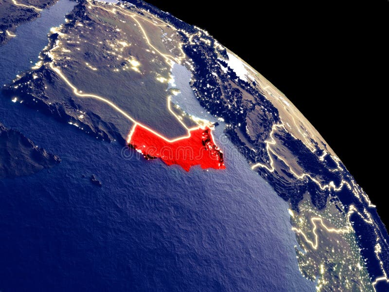 Oman from space stock illustration. Illustration of world - 131231484