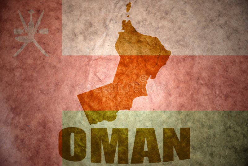 Oman vintage map stock photo. Image of paper, ancient - 95499732