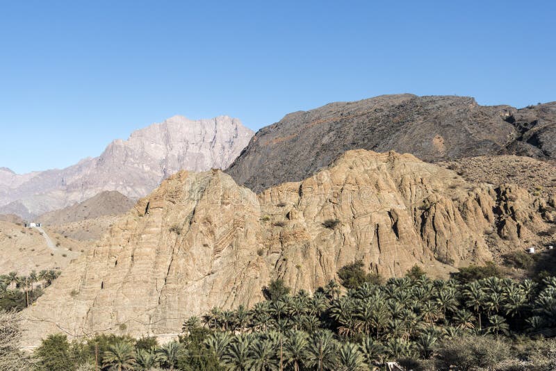 Oman - Wadi Bani Awf - Majestic Mountain Ridges Stock Photo - Image of ...