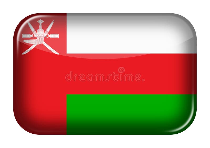 An Oman Web Icon Rectangle Button Stock Illustration - Illustration of ...