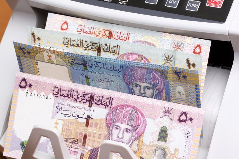 Omani Rial in the Counting Machine Stock Image - Image of count, money ...
