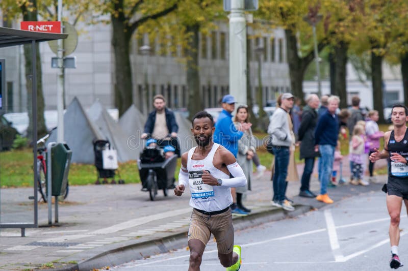 Omar Hassan at the TCS Amsterdam Marathon at Amsterdam the Netherlands ...
