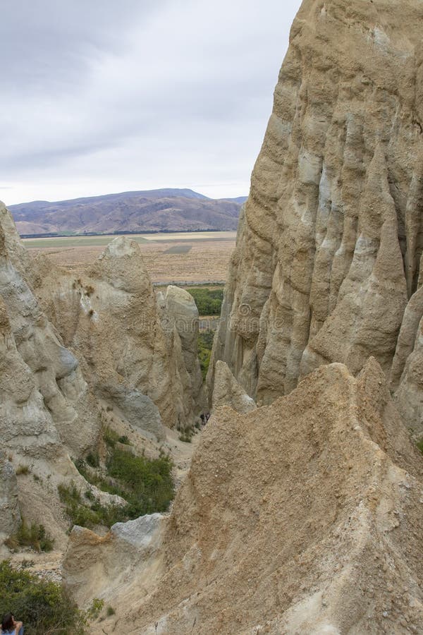 Omarama Clay Cliffs at Waitaki Stock Image - Image of destination ...