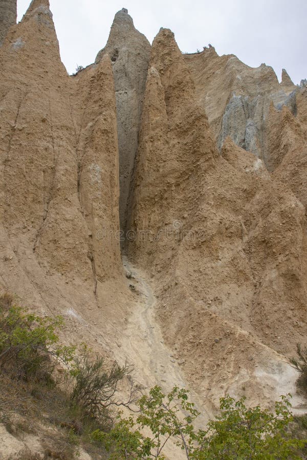 Omarama Clay Cliffs at Waitaki Stock Image - Image of location, geology ...