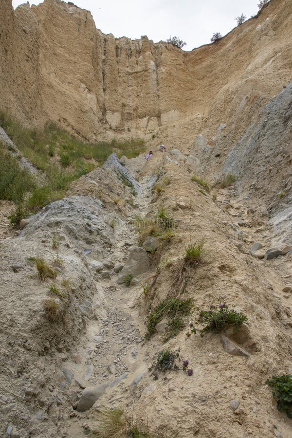 Omarama Clay Cliffs at Waitaki Stock Photo - Image of south, exotic ...