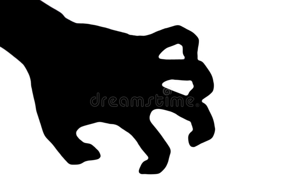 Ombre de main illustration stock. Illustration du noir - 49020000