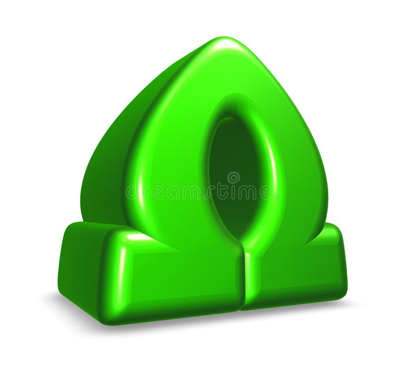 Fancy omega symbol stock vector. Illustration of banking - 100614570