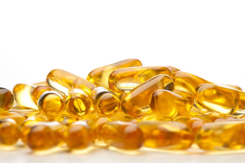 Omega-3 Fish Fat Oil Capsules Stock Image - Image of health, macro ...