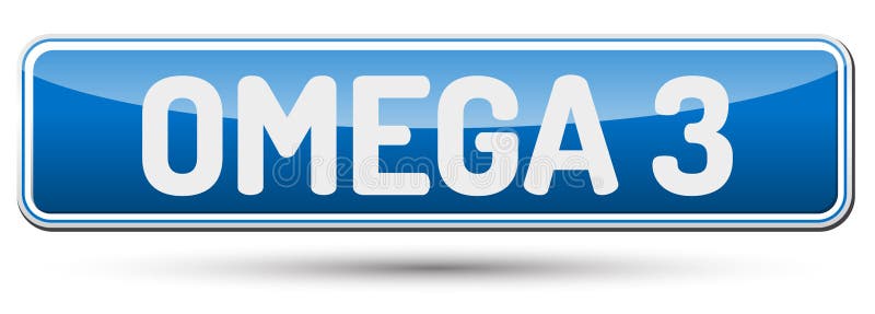 OMEGA 3 - Abstract Beautiful Button with Text. Stock Vector ...