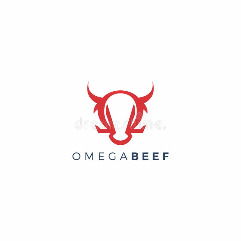 Omega Beef Logo. Beef Head Logo Stock Vector - Illustration of head ...