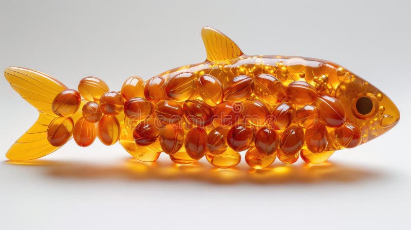 Omega-3 Capsule Fish Sculpture Stock Photo - Image of unique, vibrant ...